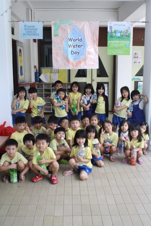 Water Rationing Exercise 2018 - ELFA Preschool Singapore